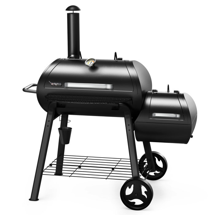 Brand-Man Grills Brand-man Charcoal Offset Smoker Grill, Barrel Bbq Grill Smoker Combo Premium ...